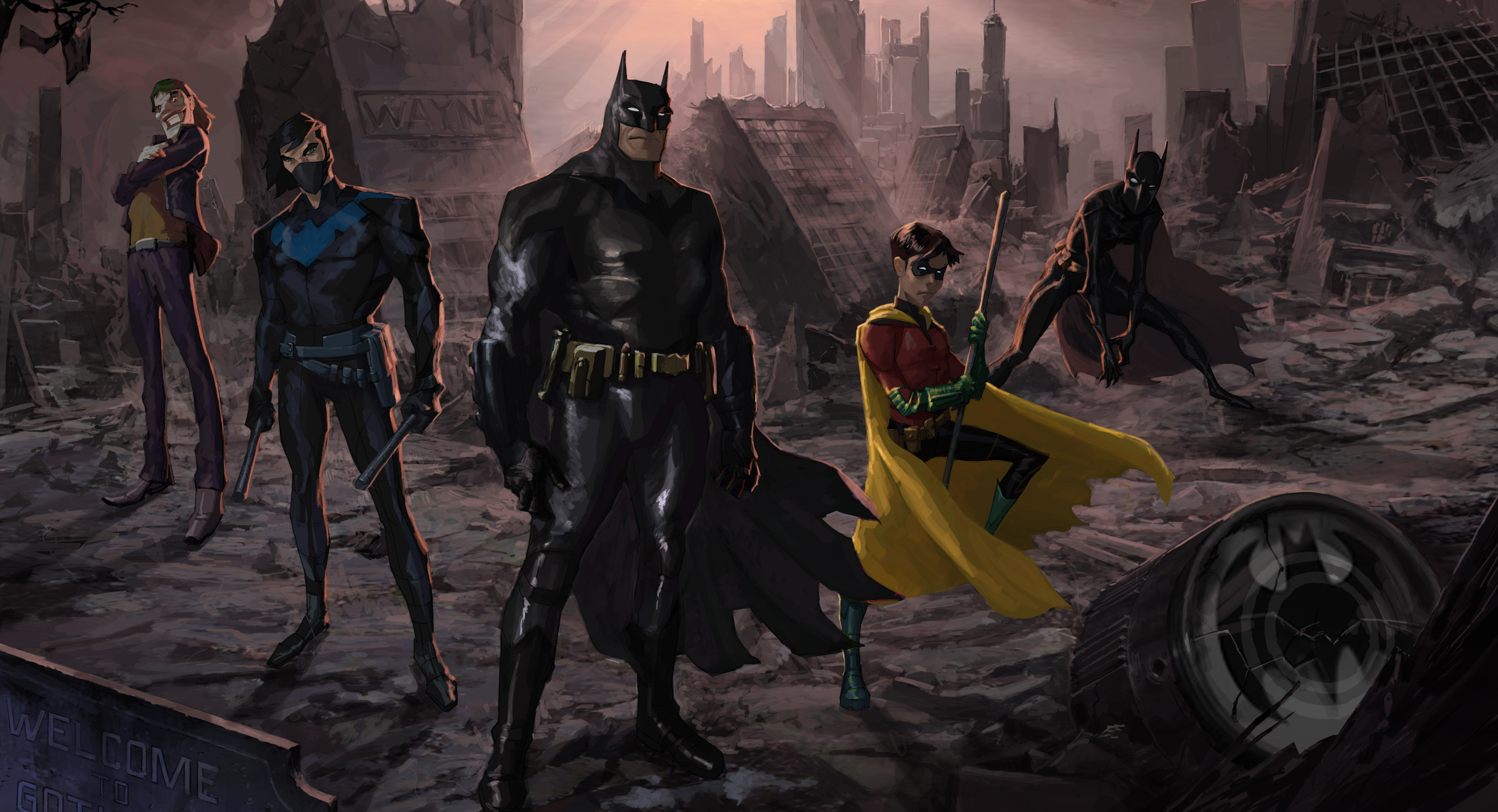 Batman And His Team Artwork, HD Superheroes, 4k Wallpapers, Images ...