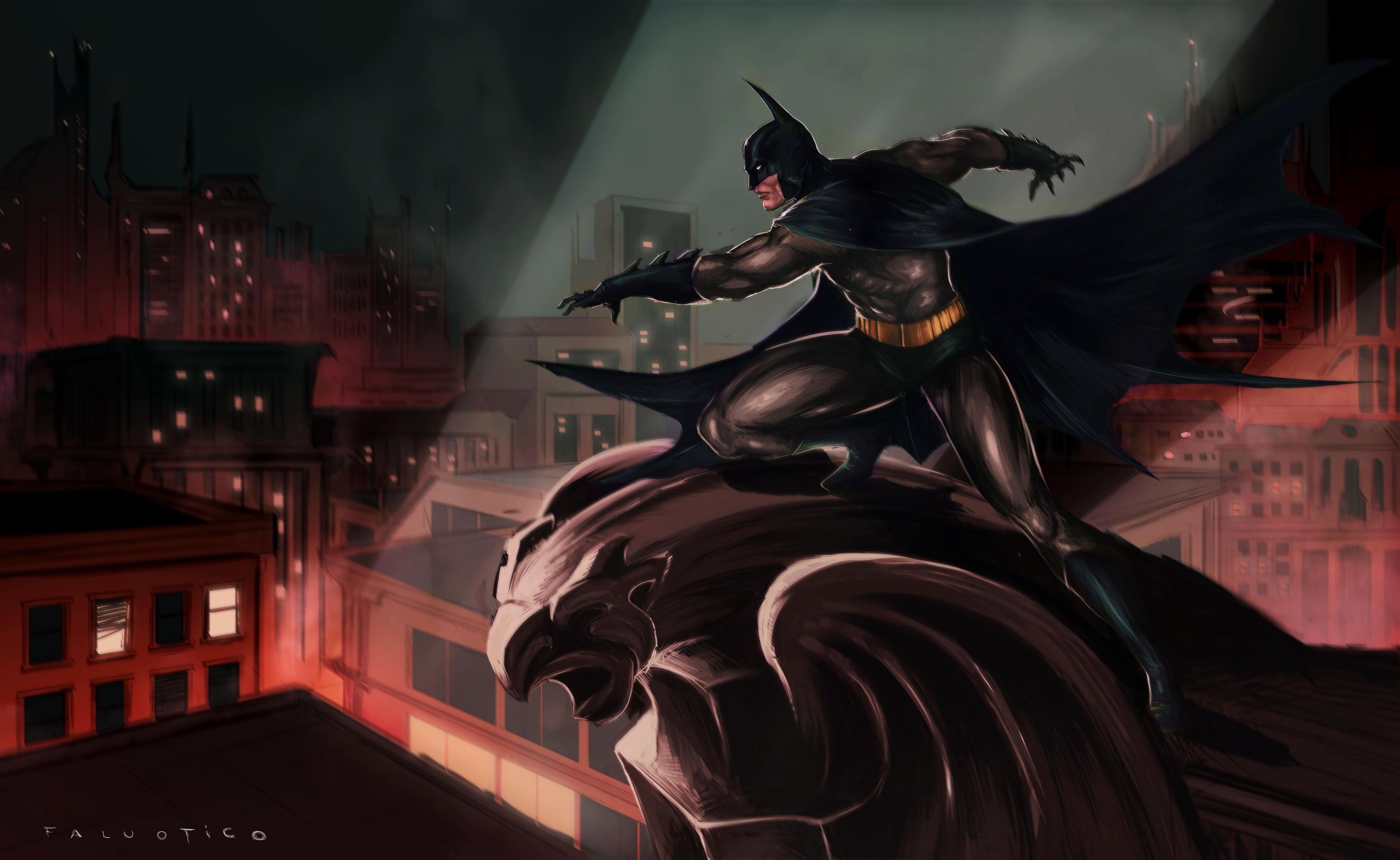 Batman Gotham City Art, HD Superheroes, 4k Wallpapers, Images ...