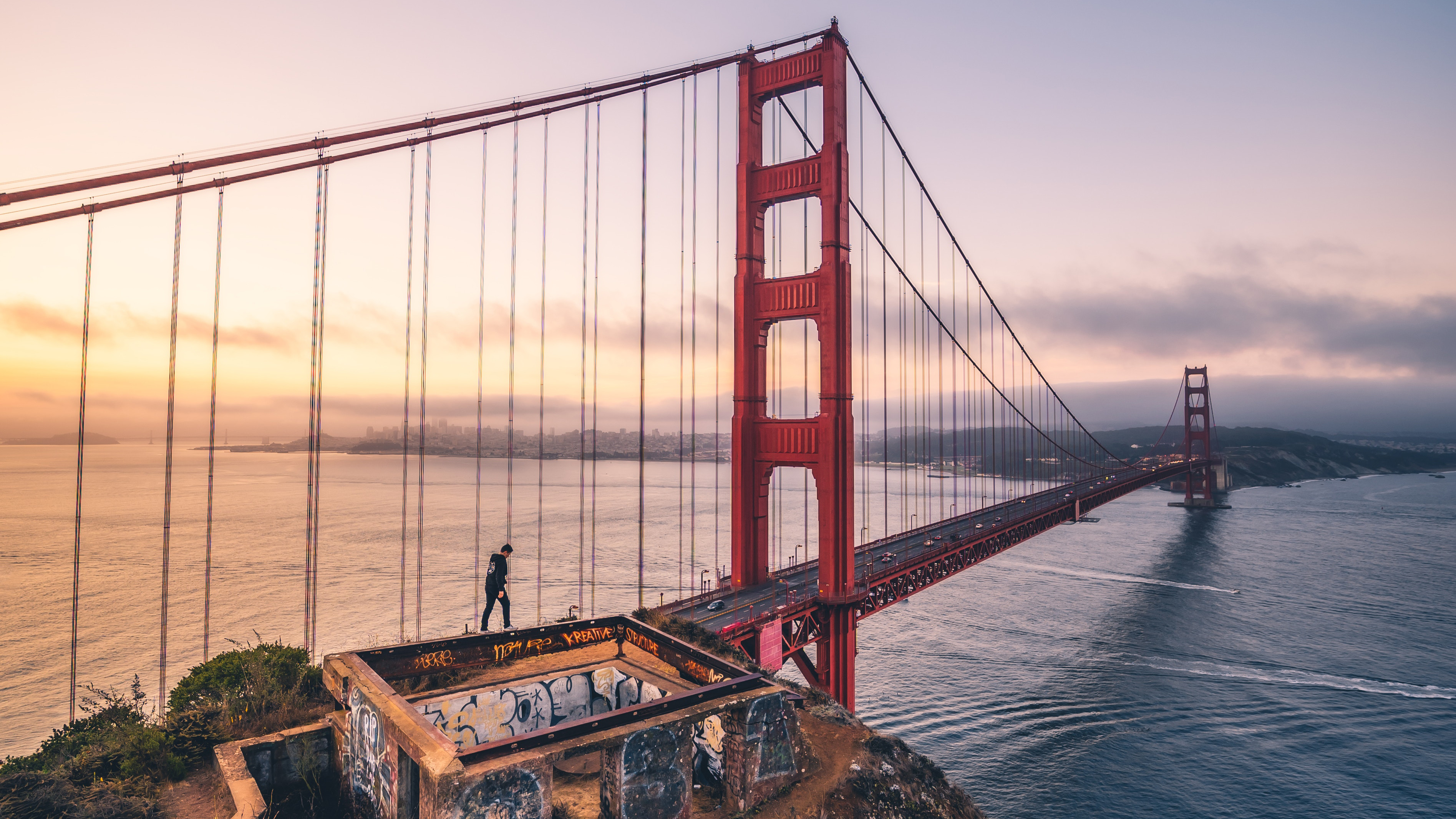 Boy Walking Over Golden Gate Bridge 4k, HD Photography, 4k Wallpapers ...