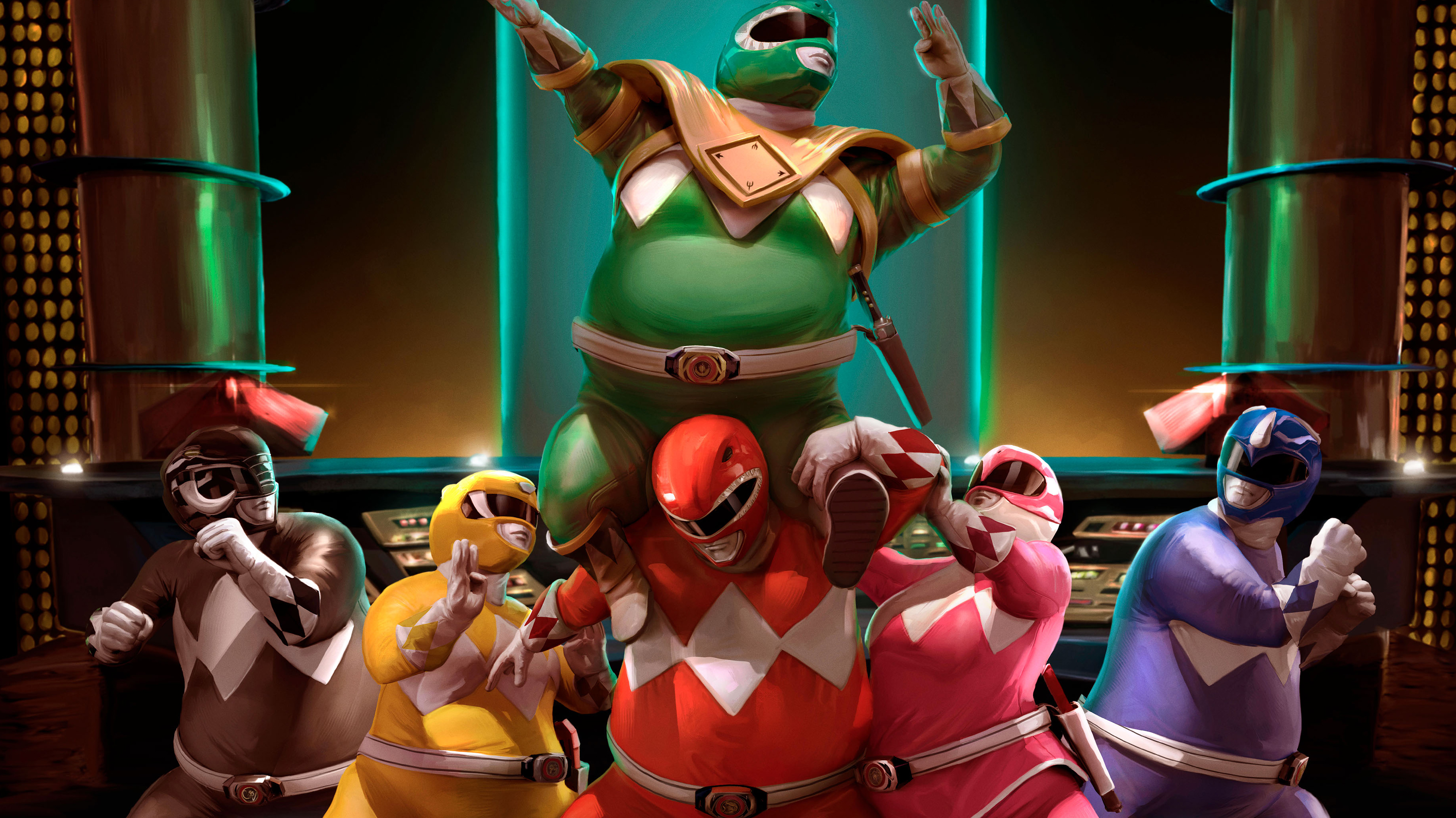 Fat Power Rangers Heroes 4k, HD Superheroes, 4k Wallpapers, Images ...