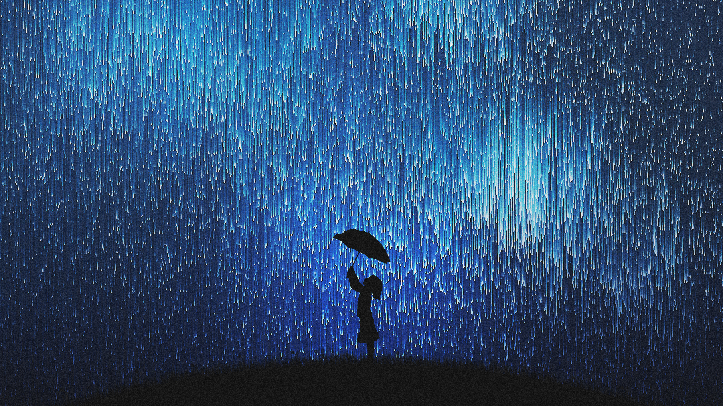 Rain Of Stars Little Girl With Umbrella, HD Artist, 4k Wallpapers ...