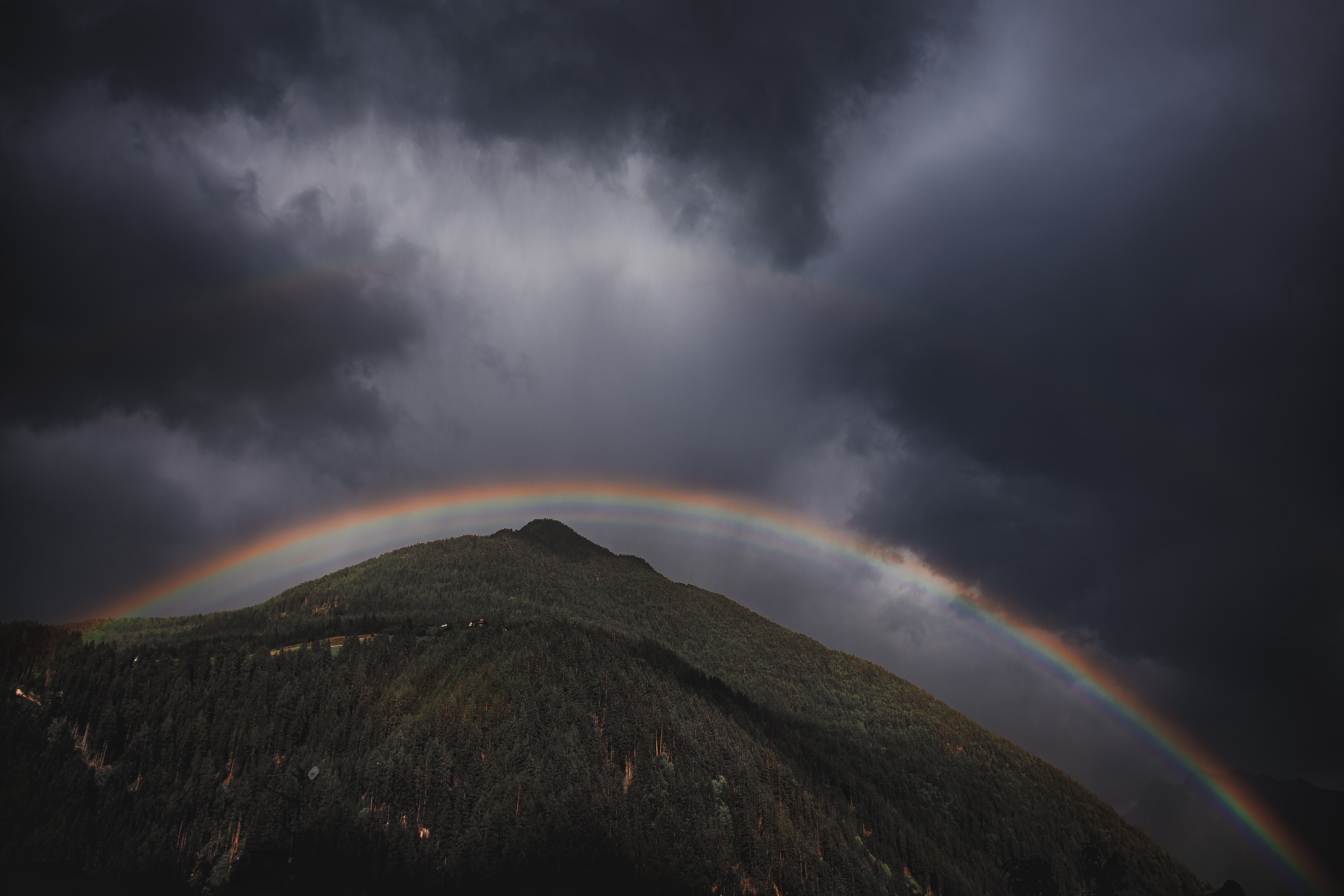 Rainbow Over Mountain Landscape, HD Nature, 4k Wallpapers, Images ...