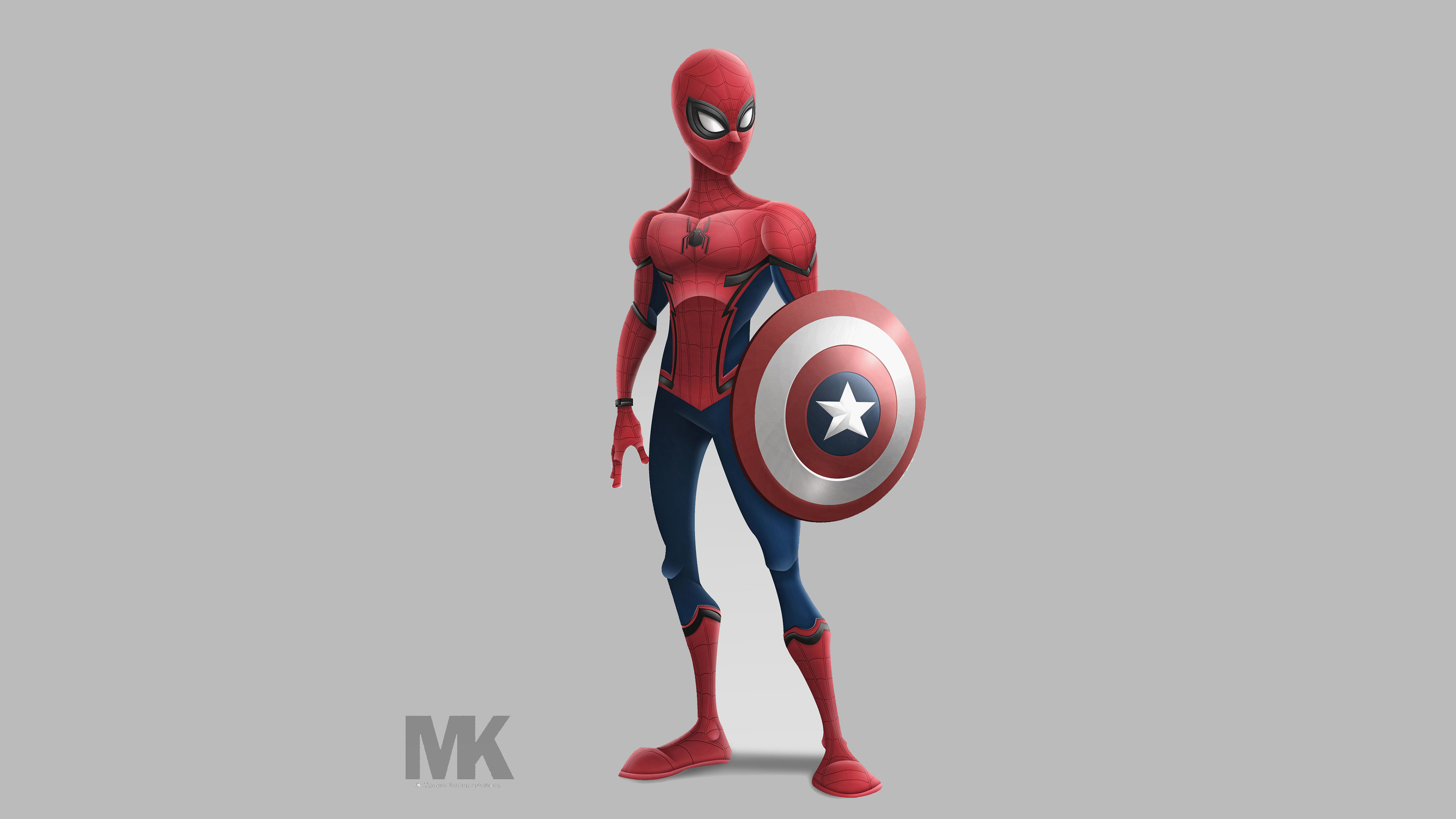 Spiderman With Captain America Shield, HD Superheroes, 4k Wallpapers ...