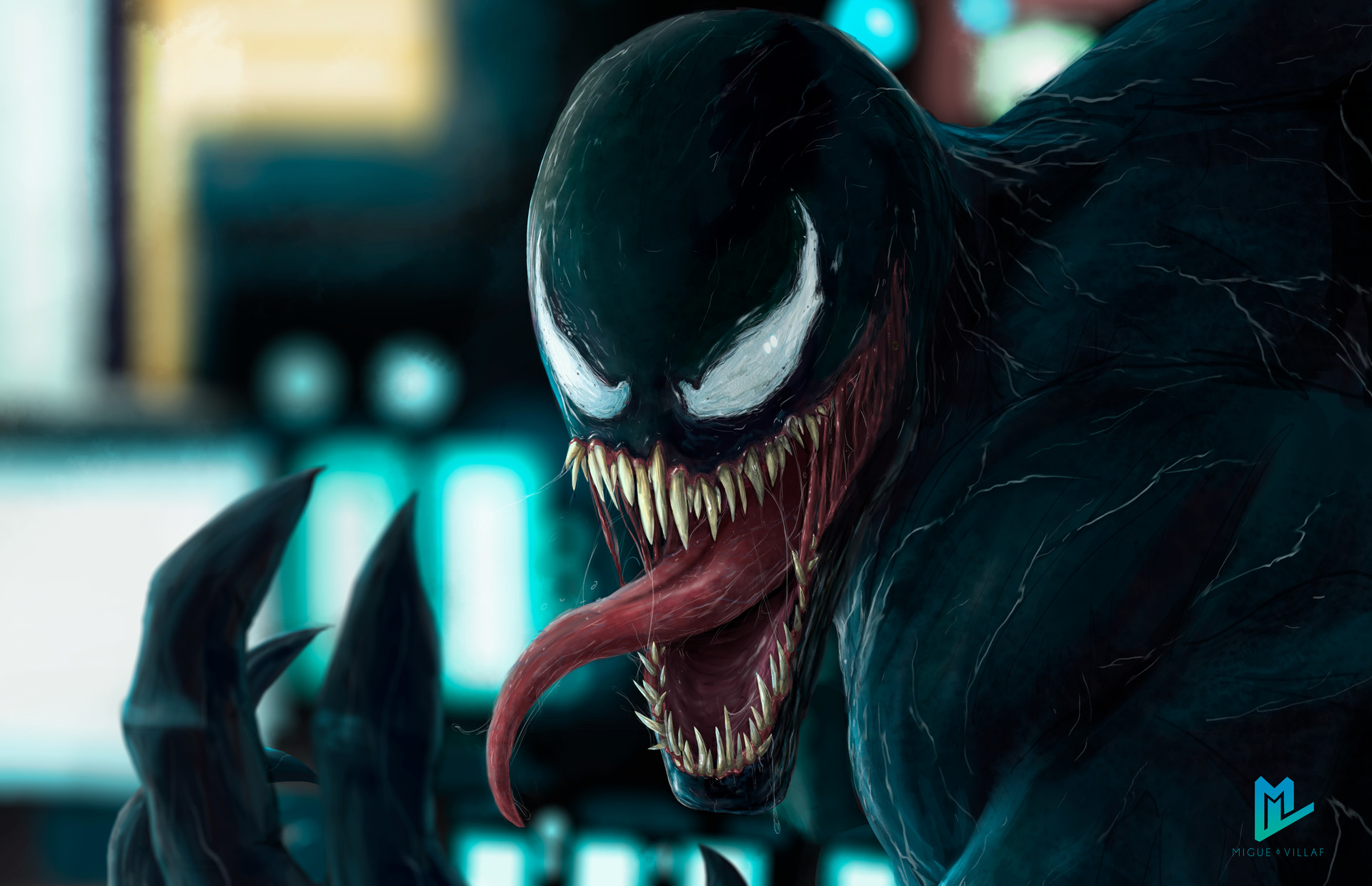 Venom In The City Art, HD Superheroes, 4k Wallpapers, Images ...